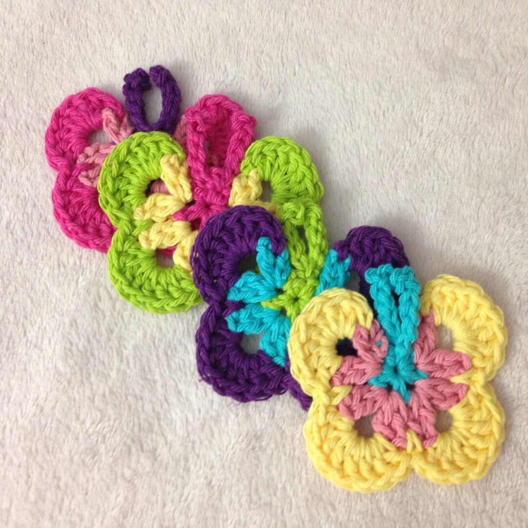 Crochet Butterfly Pattern / Tutorial: Crochet Butterfly Coasters ...