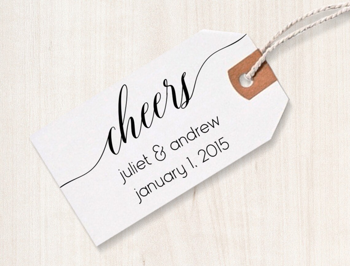 Cheers Rubber Stamp Cheers Favor Stamp DIY Wedding Stamp | Etsy