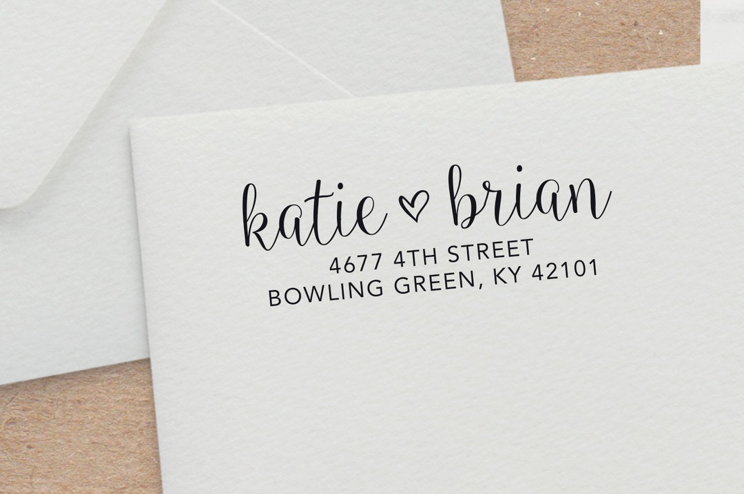 Custom Wedding Invitation Stamp - Customized Rubber Stamp - Self Inking ...