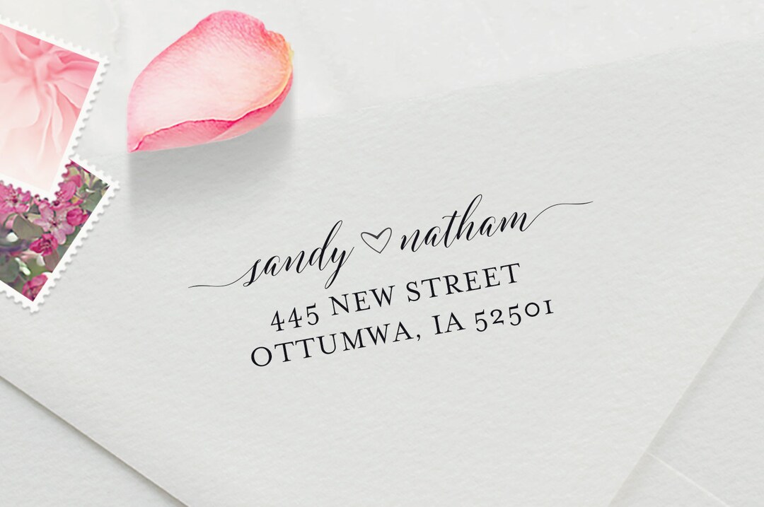 Custom Wedding Invitation Stamp - Modern Calligraphy - Customized ...