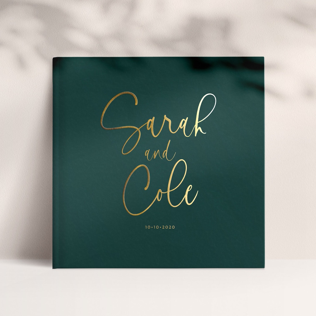 Wedding Guest Book, Emerald Green Wedding Guest Book, Sign in Guest ...