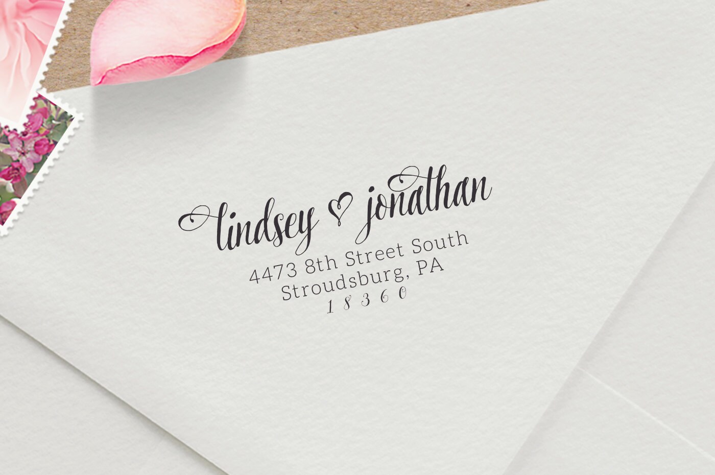 Custom Wedding Invitation Stamp - Customized Rubber Stamp - Self Inking ...