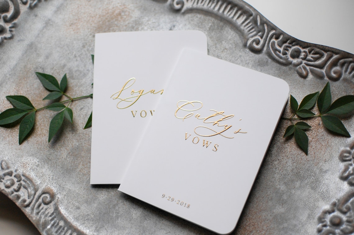 Personalized Wedding Vow Books Custom Wedding Vow Booklets - Etsy