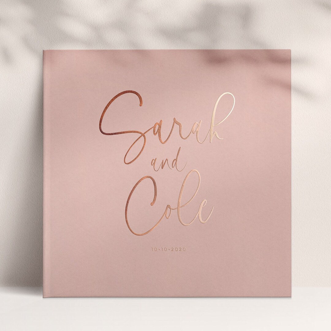 Rose Gold Wedding Guest Book, Sign in Guest Book, Photo Guest Book ...