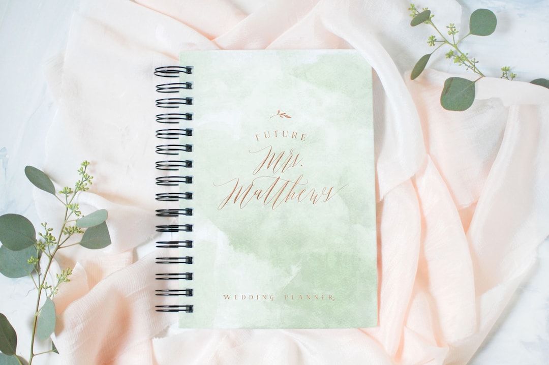 Sage Green Wedding Planner, Sage Watercolor Wedding Planner Book ...