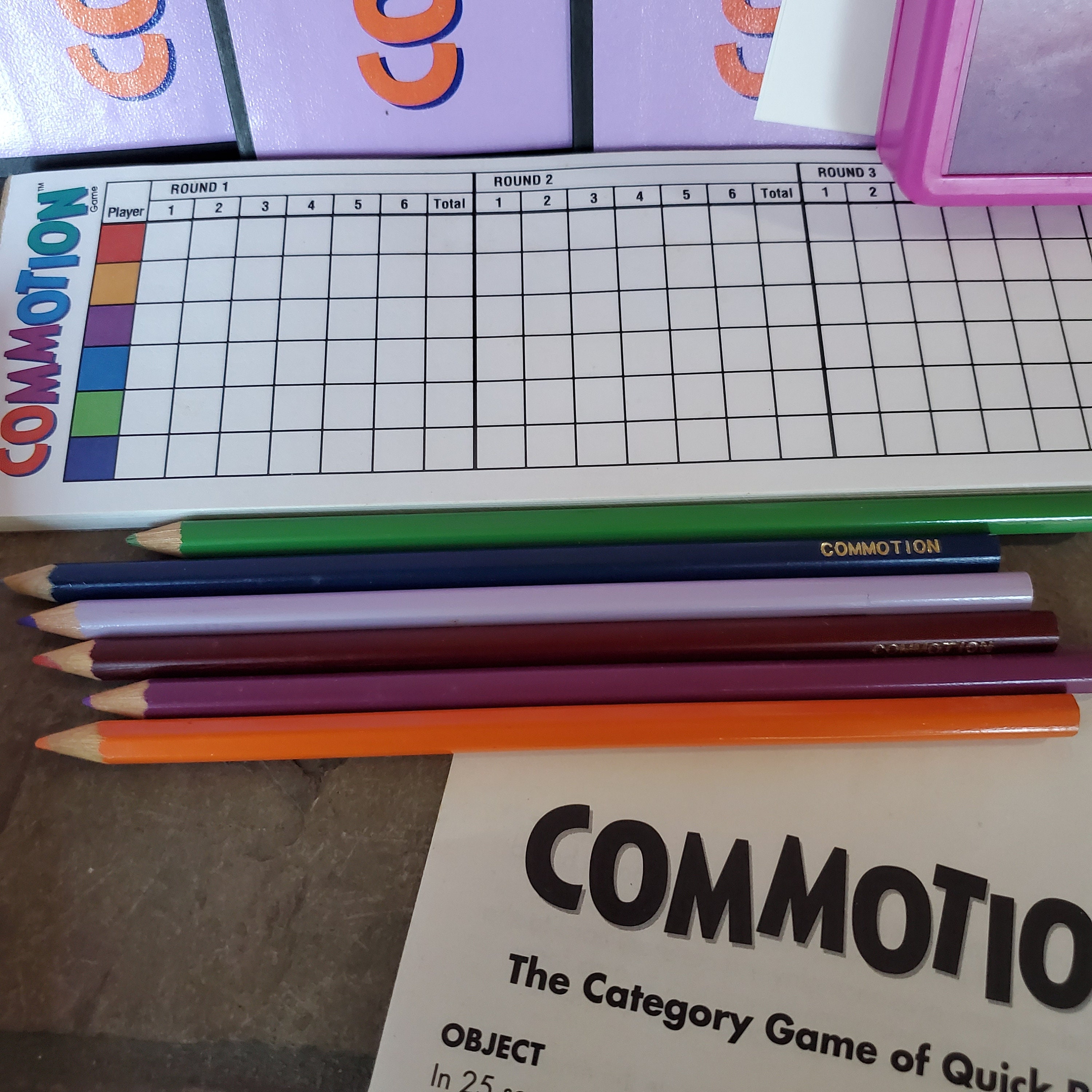 Commotion Game the Category Game of Quick Passes Vintage - Etsy