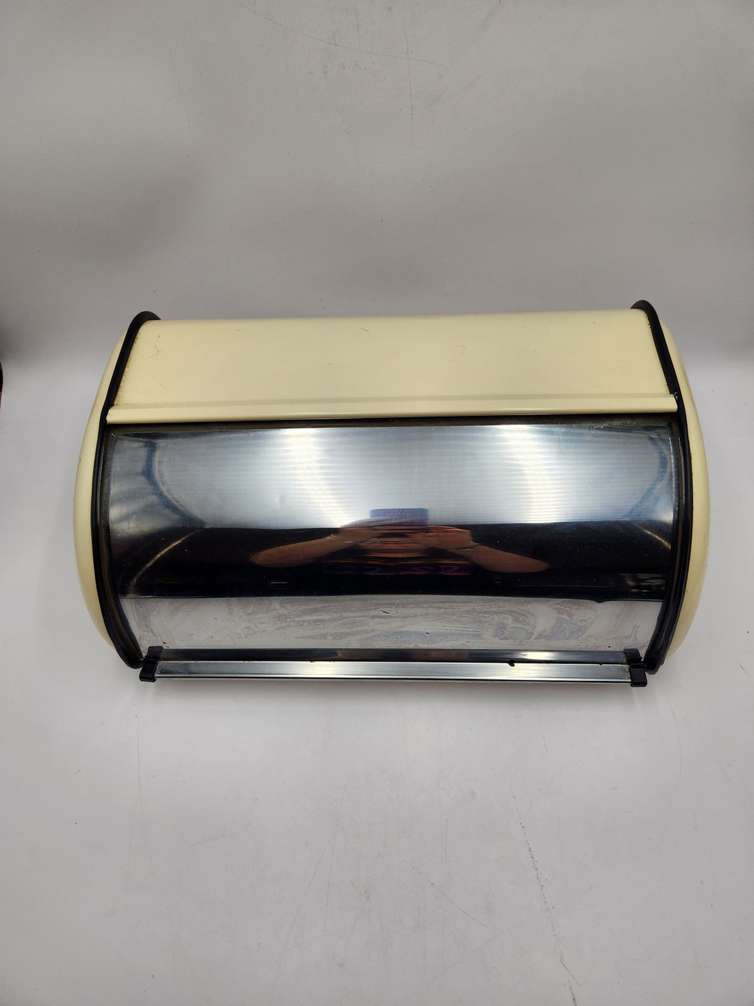 Metal Bread Box Roll Top Vintage Bread Box - Etsy