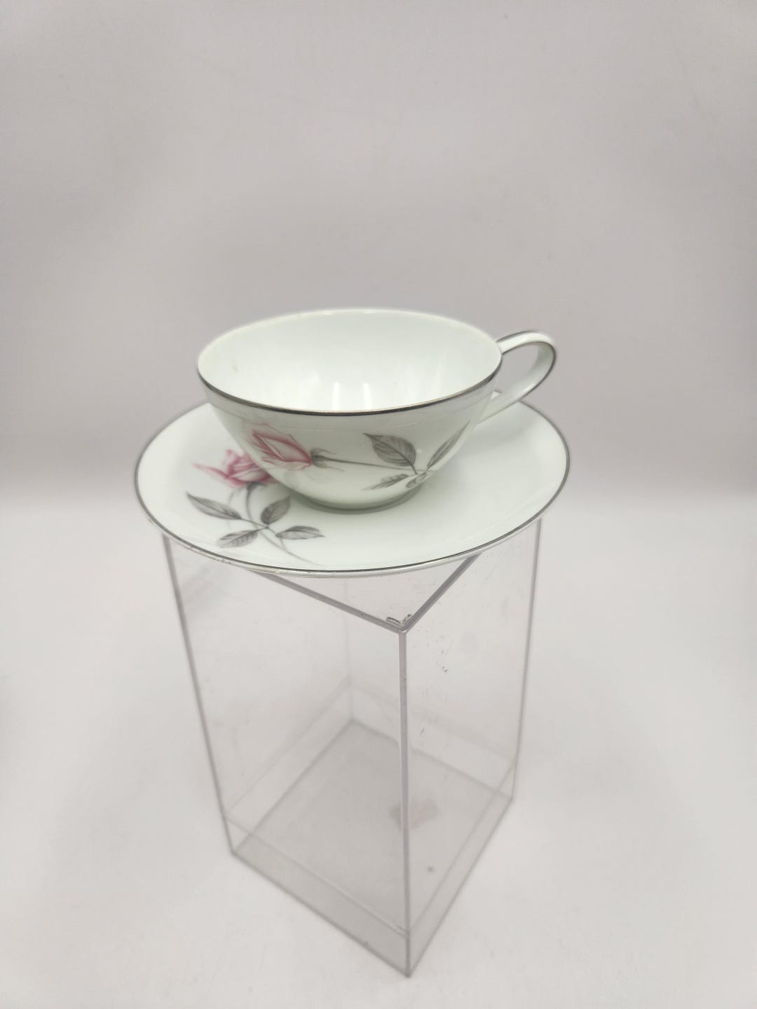 Tea Cup and Saucer Vintage Noritake Rose Marie Pattern - Etsy