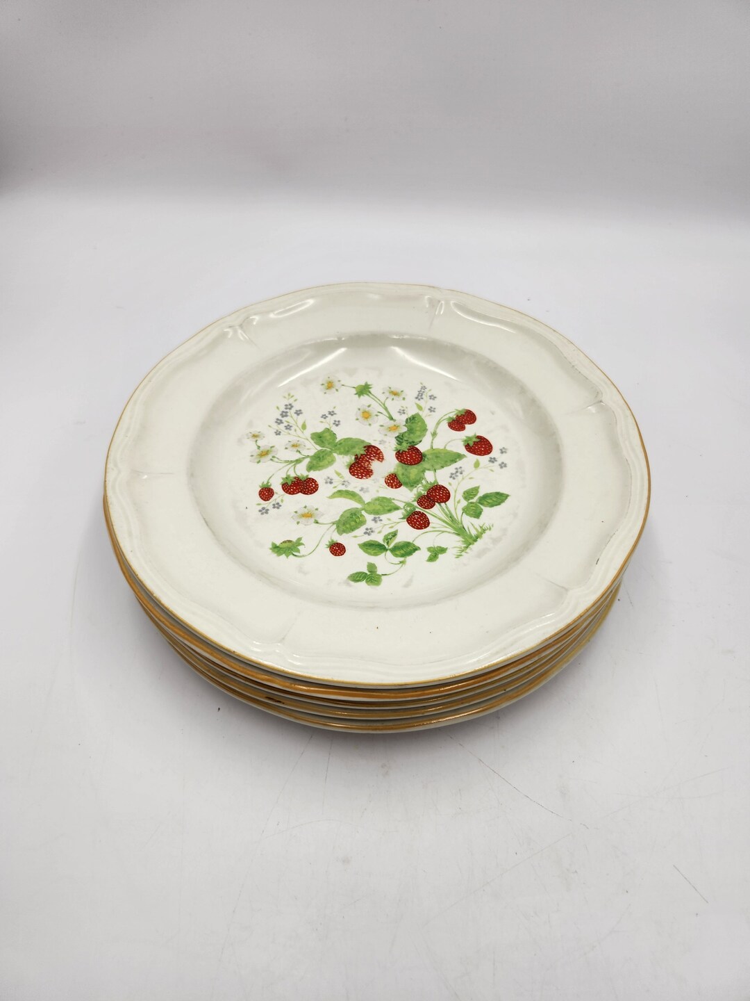 Antique Array Brick Oven Stoneware Strawberry Plates Set of 5 - Etsy