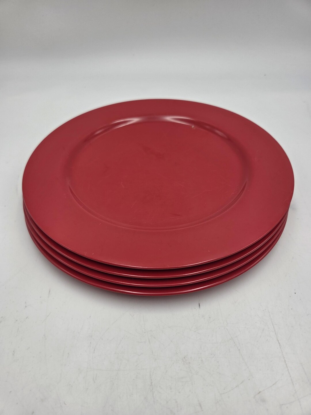 Oneida Deluxe Melmac Dinner Plate Set of 4 Mid Century Modern Vintage ...