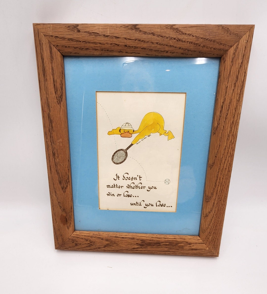 Duck Art Tennis Duck by Patsy Moore Vintage Art - Etsy
