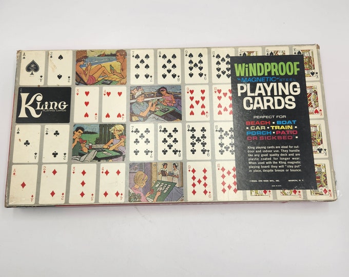 Kling Magnetic Playing Cards With Board Vintage - Etsy
