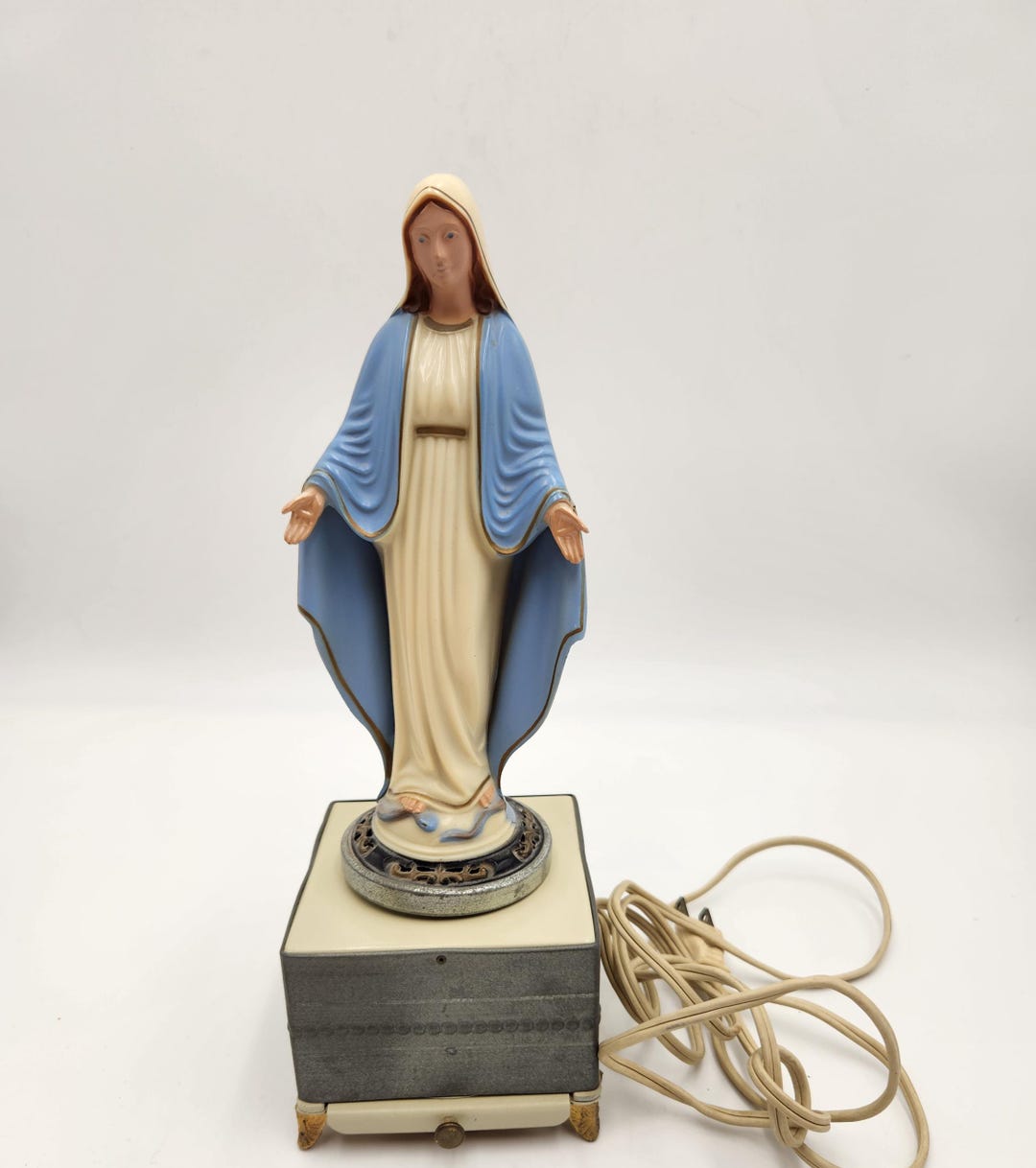 Vintage Hartland Virgin Mary Music Box and Nightlight - Etsy