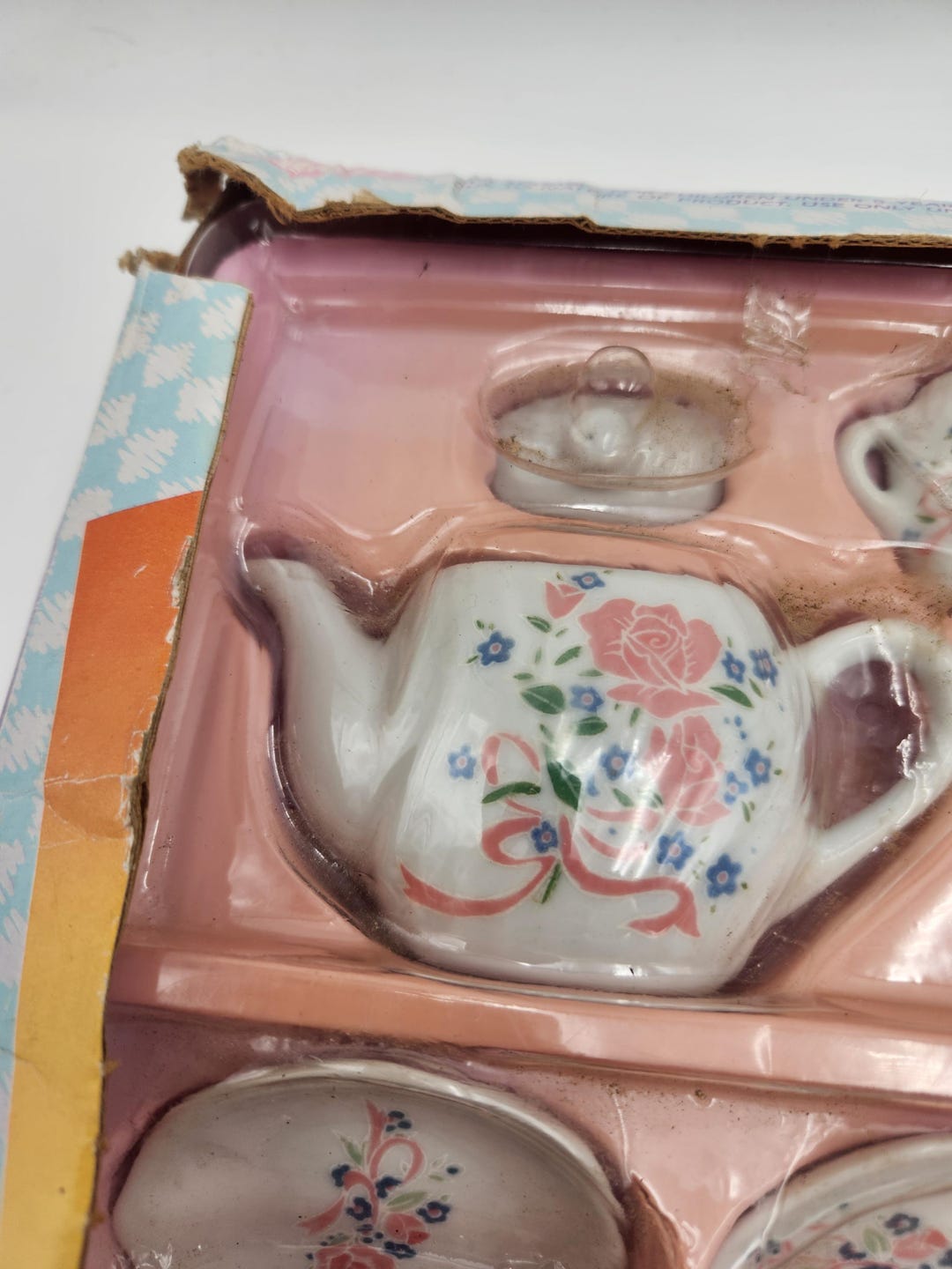 Tea Play Set Pink Flower Vintage Porcelain - Etsy
