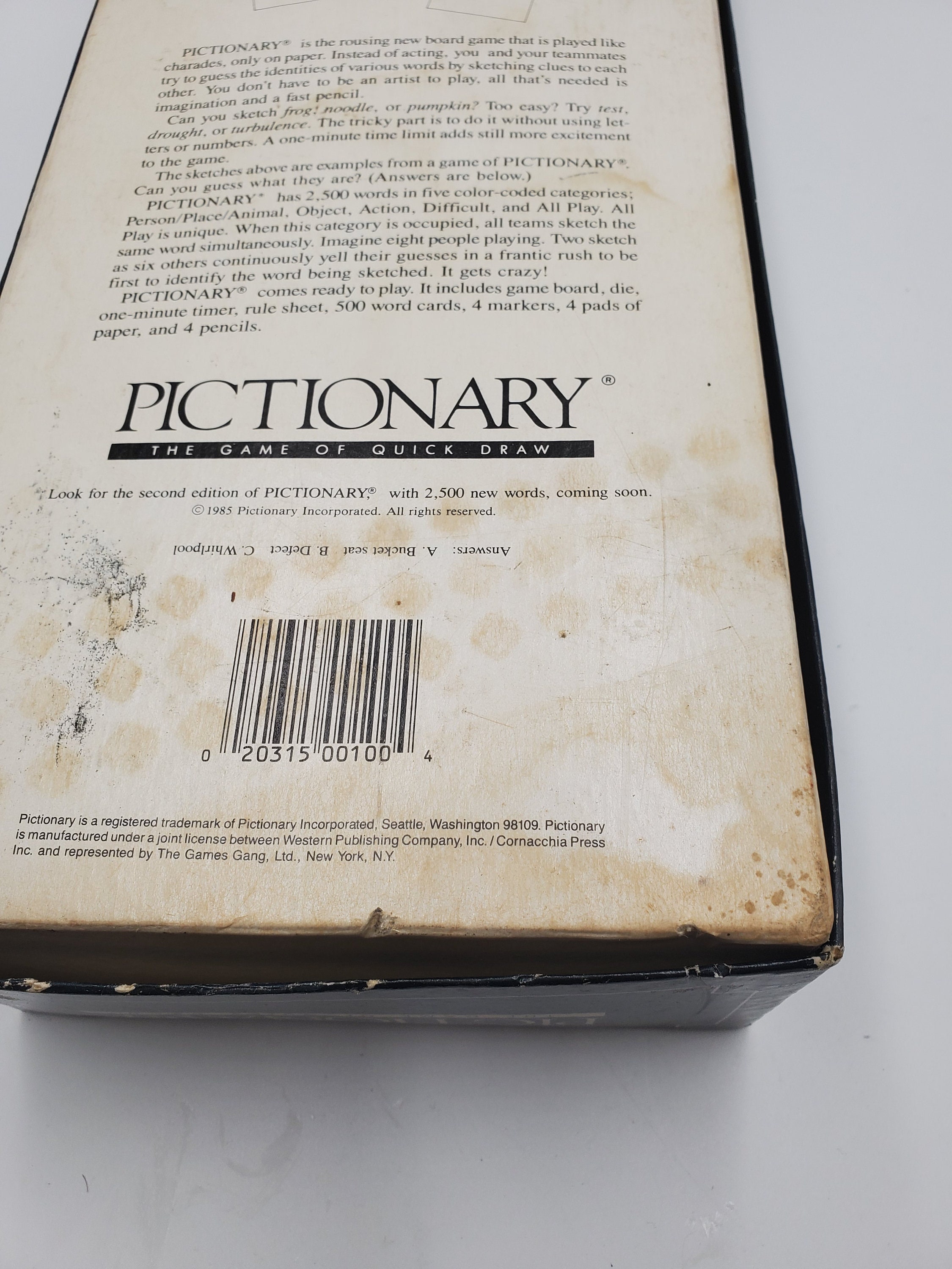 1985 Pictionary Drawing Game Vintage First Edition Original - Etsy