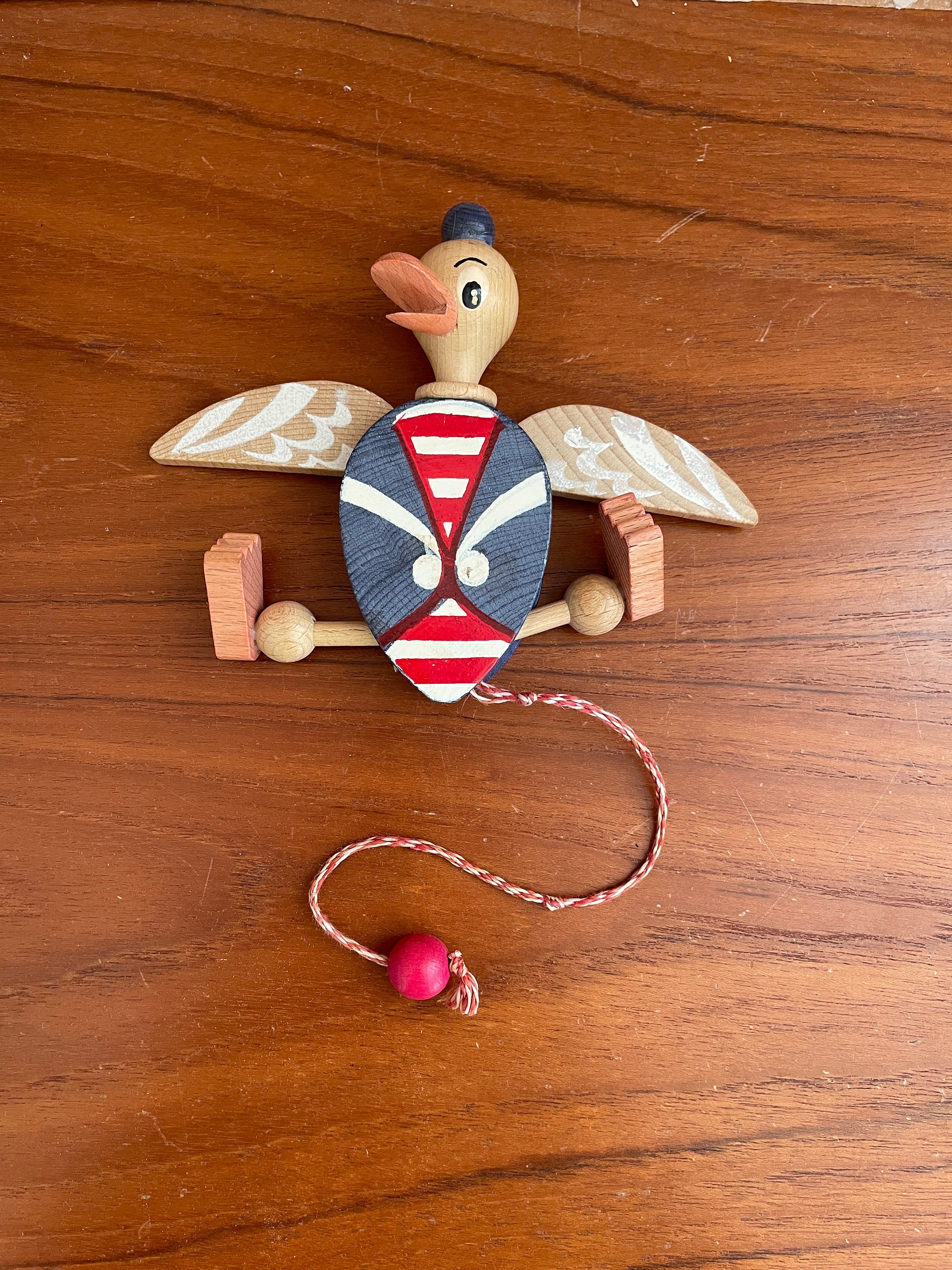 Vintage Austria Wood Bird Pull String Toy - Etsy