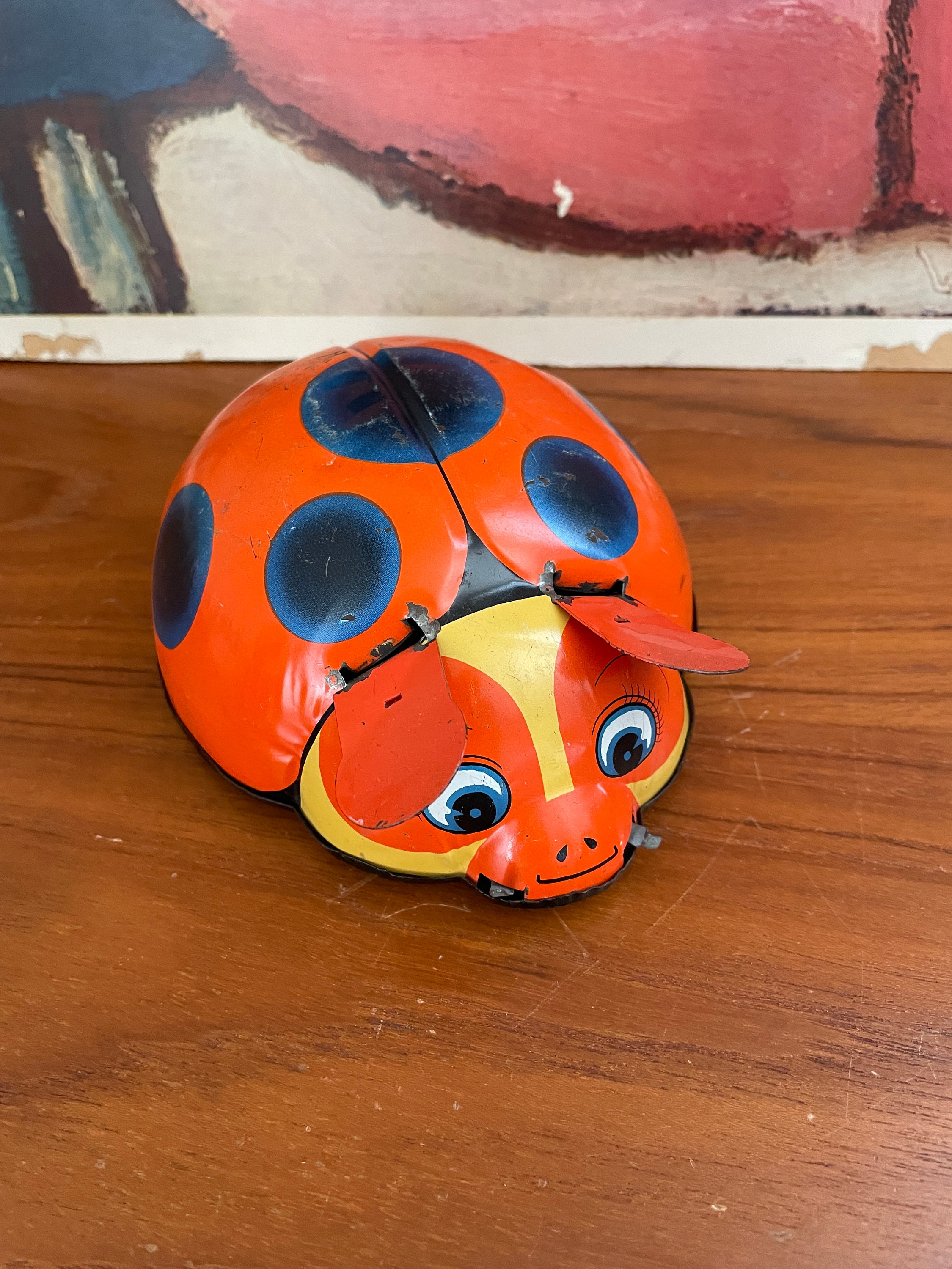 Large Vintage Lady Bug Friction Toy - Etsy