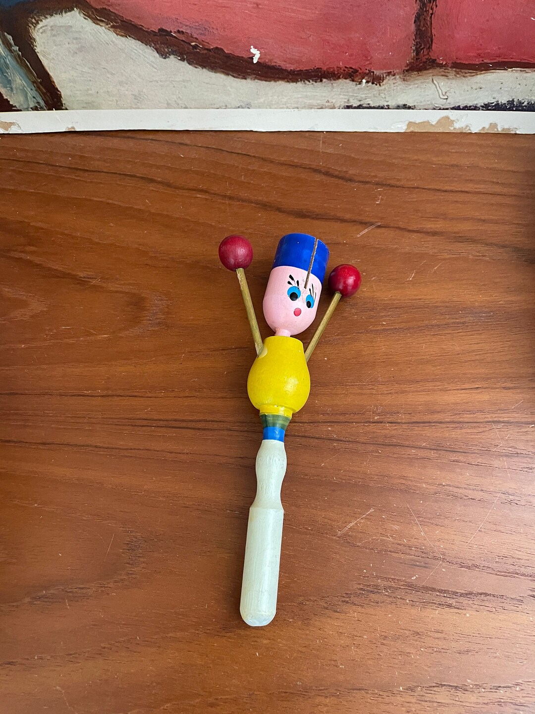 Vintage Japan Wood Figurine Noise Maker - Etsy