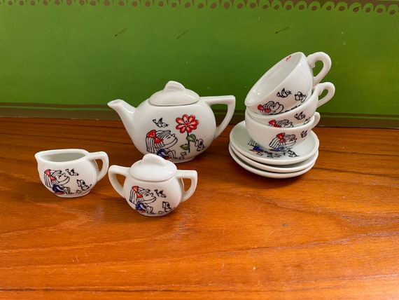 Vintage Japan Ceramic Miniature Tea Set Tea Set - Etsy