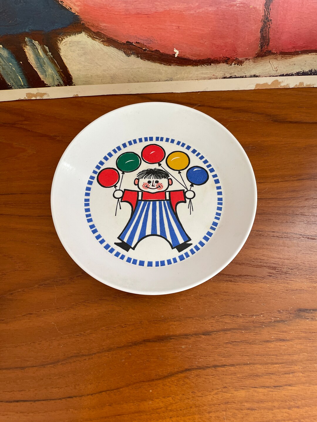 Vintage Rosti Denmark Mepal Dinnerware Boy With Balloons Plate - Etsy