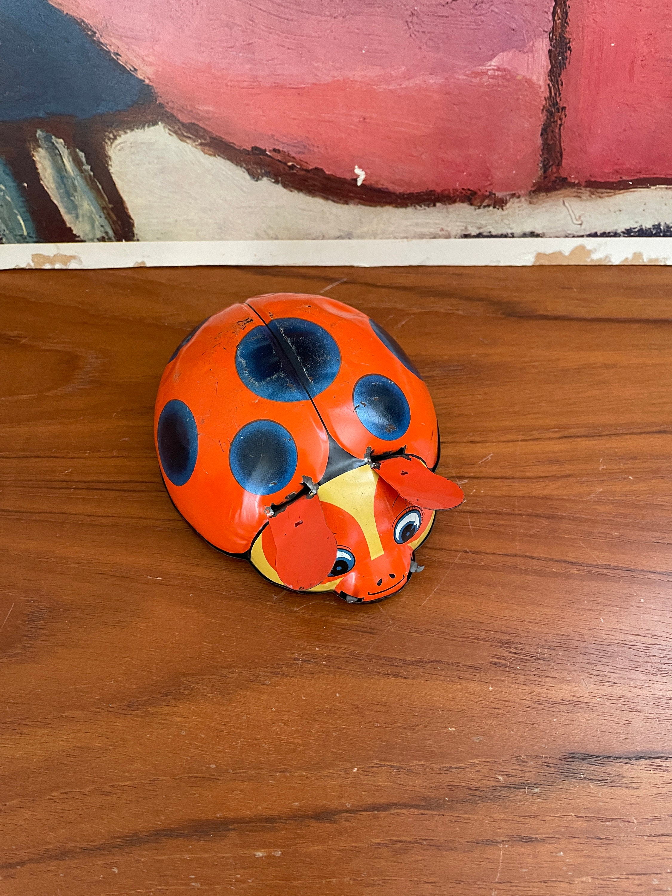 Large Vintage Lady Bug Friction Toy - Etsy