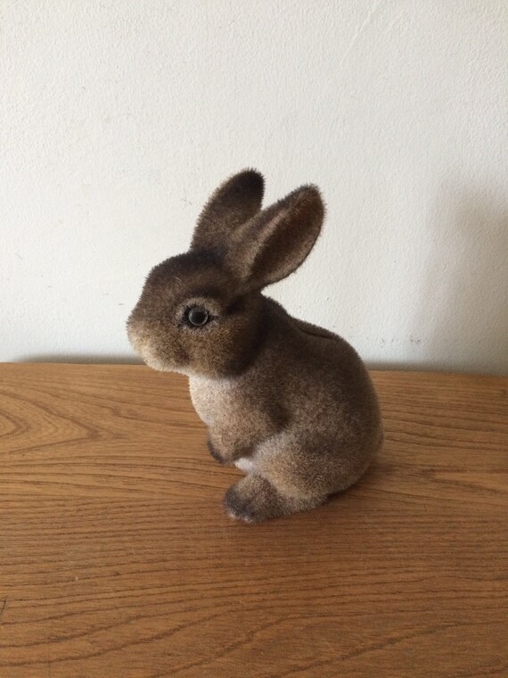 Vintage Fuzzy Japan Rabbit Bank | Etsy