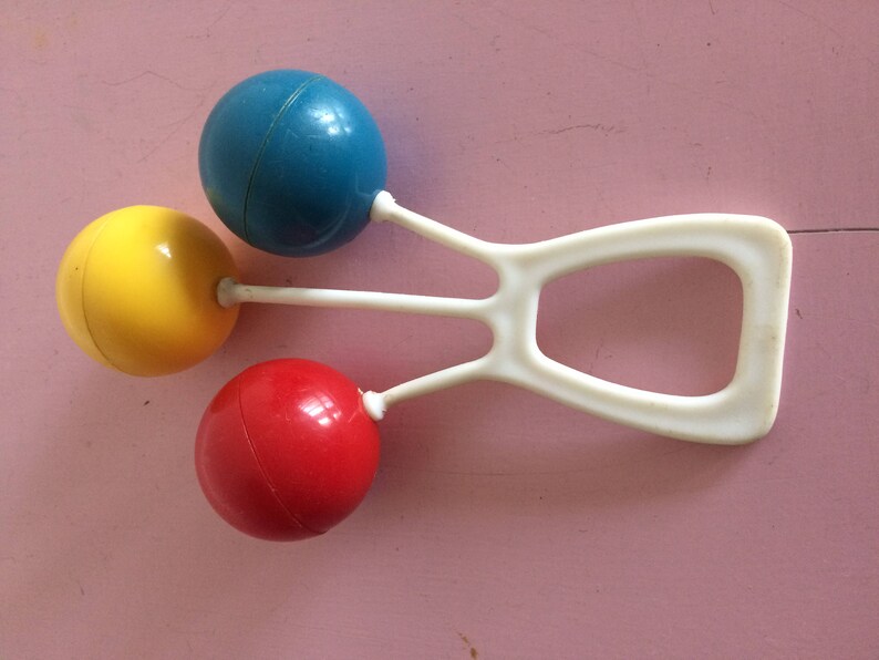 Vintage Rattle in Primary Colors - Etsy