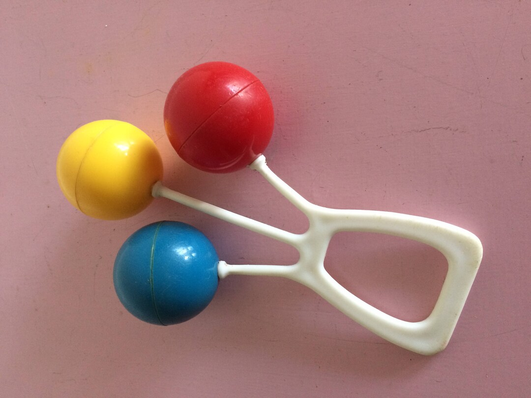 Vintage Rattle in Primary Colors - Etsy