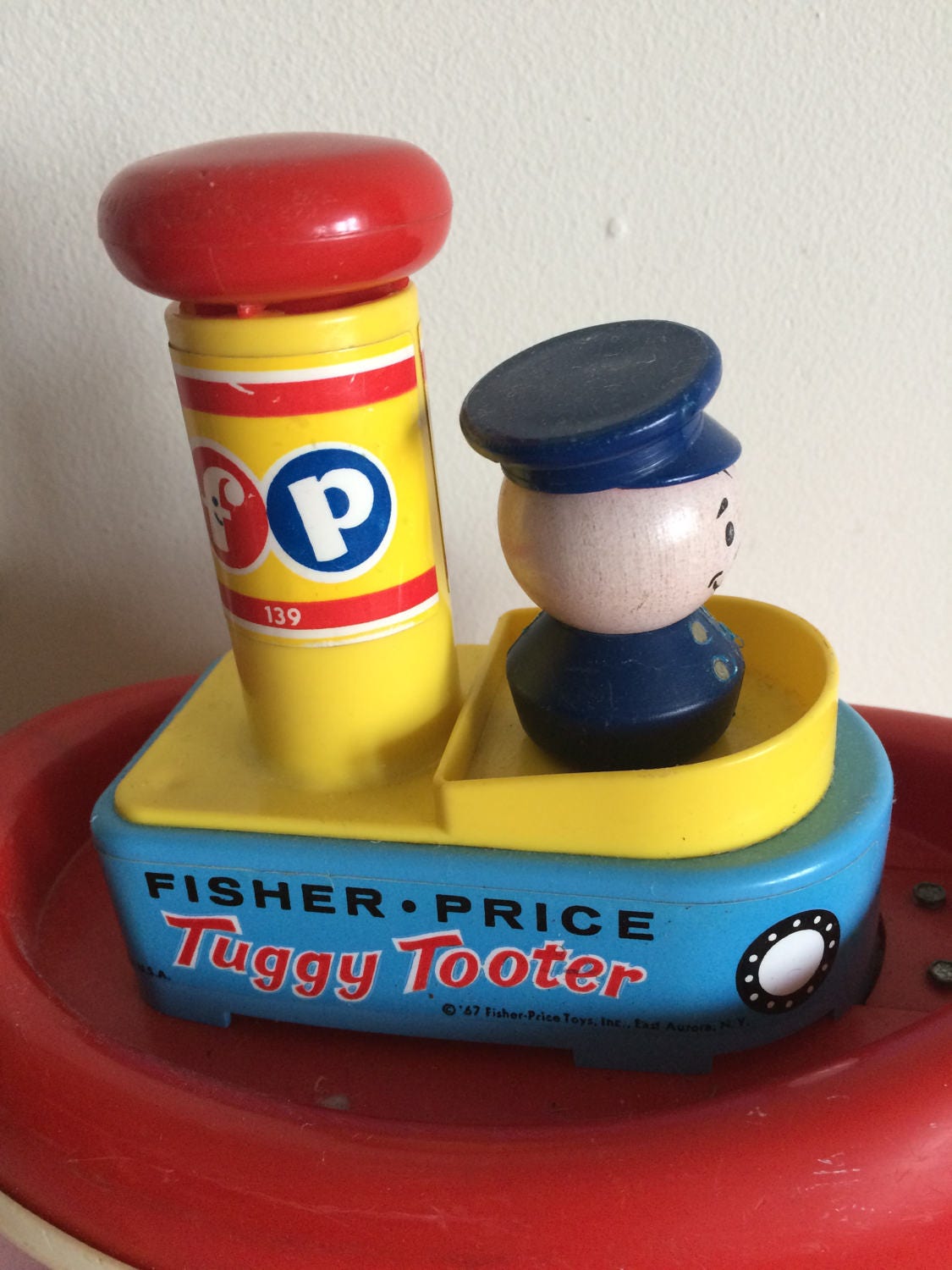 Vintage Fisher Price Fire Tuggy Tooter - Etsy