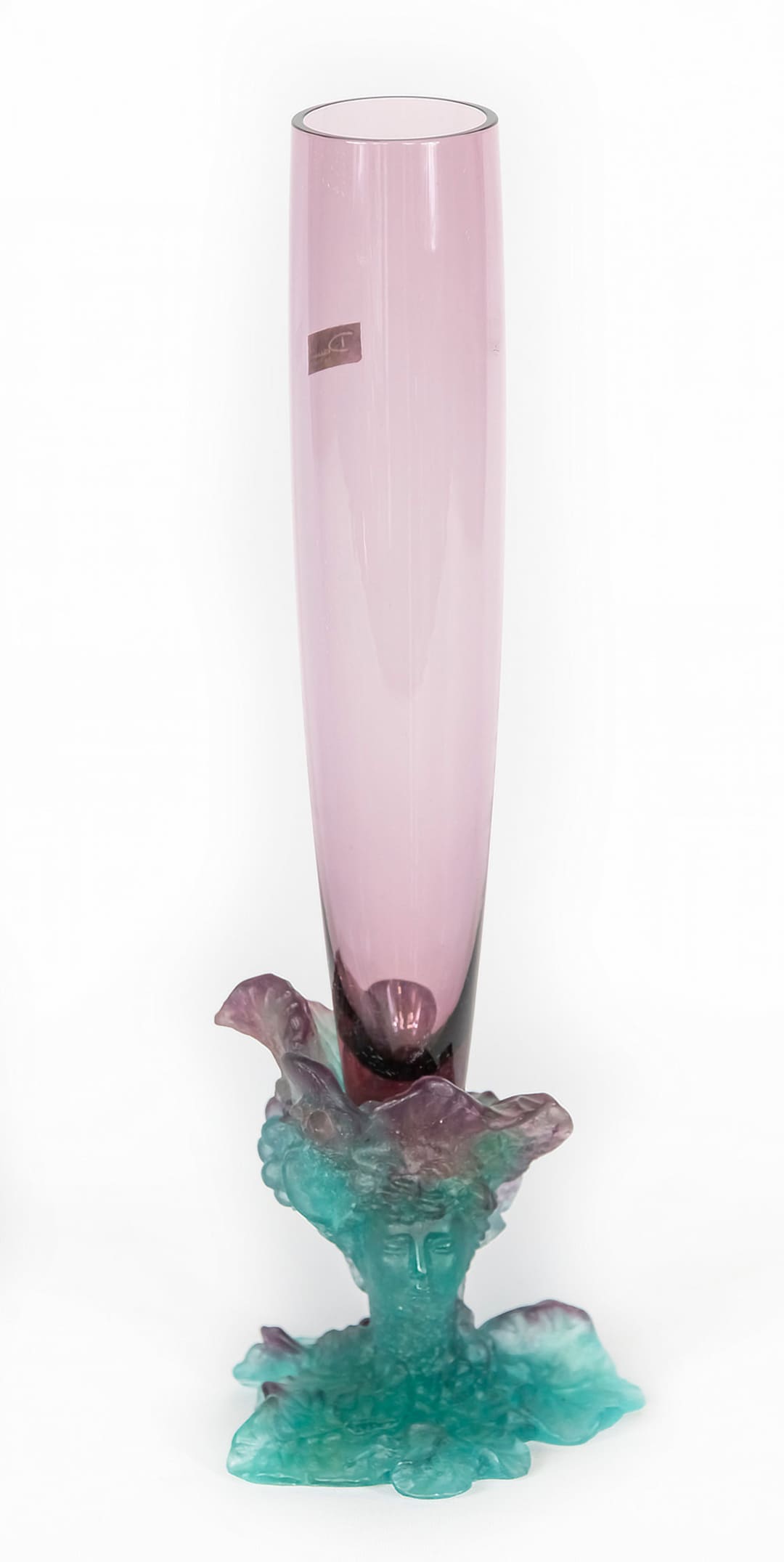 Tall French Daum Bacchus Green Amethyst Vase Pâté De Verre - Etsy