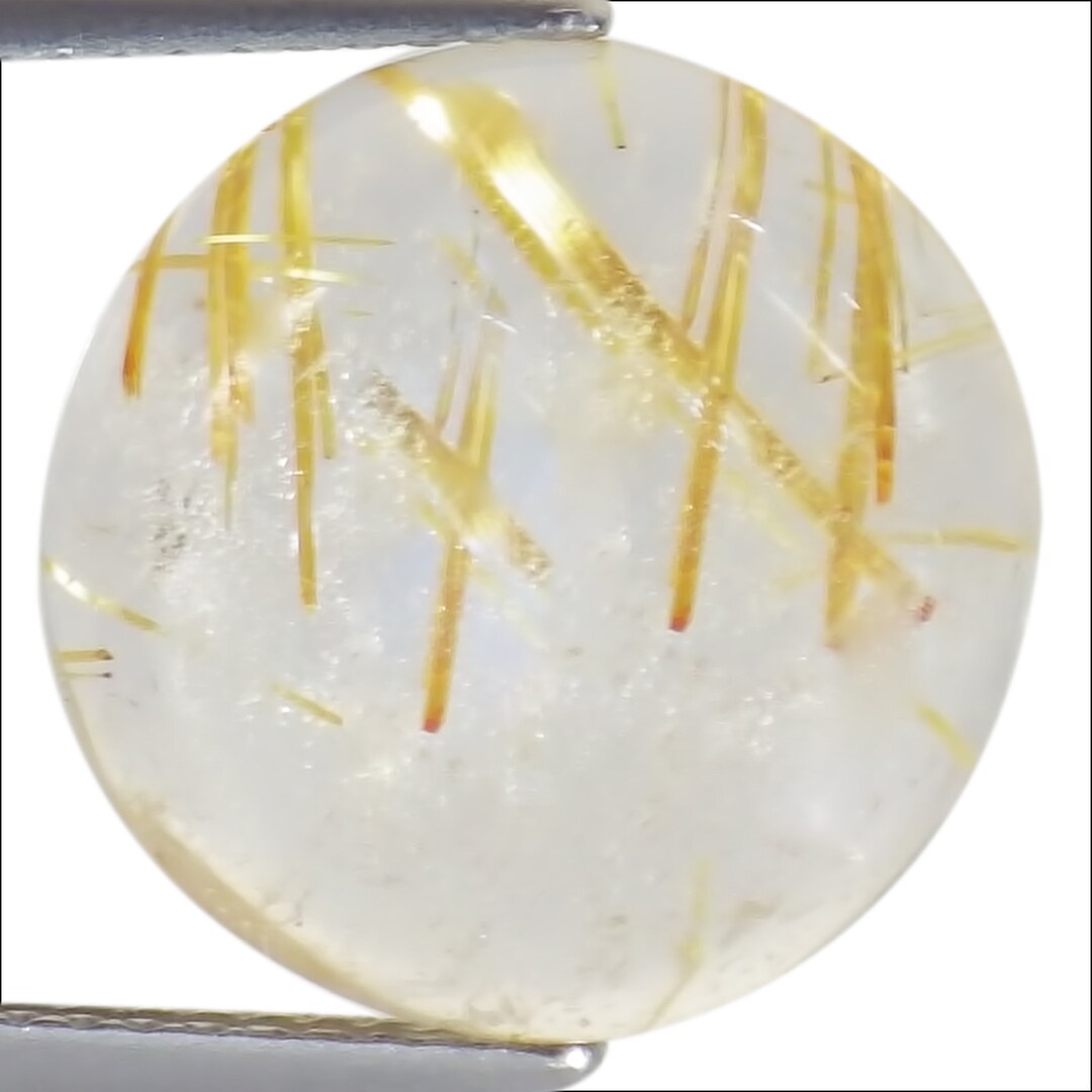 7.80 Ct Natural Yellow Rutile Gemstone Multi Color Round Cut - Etsy