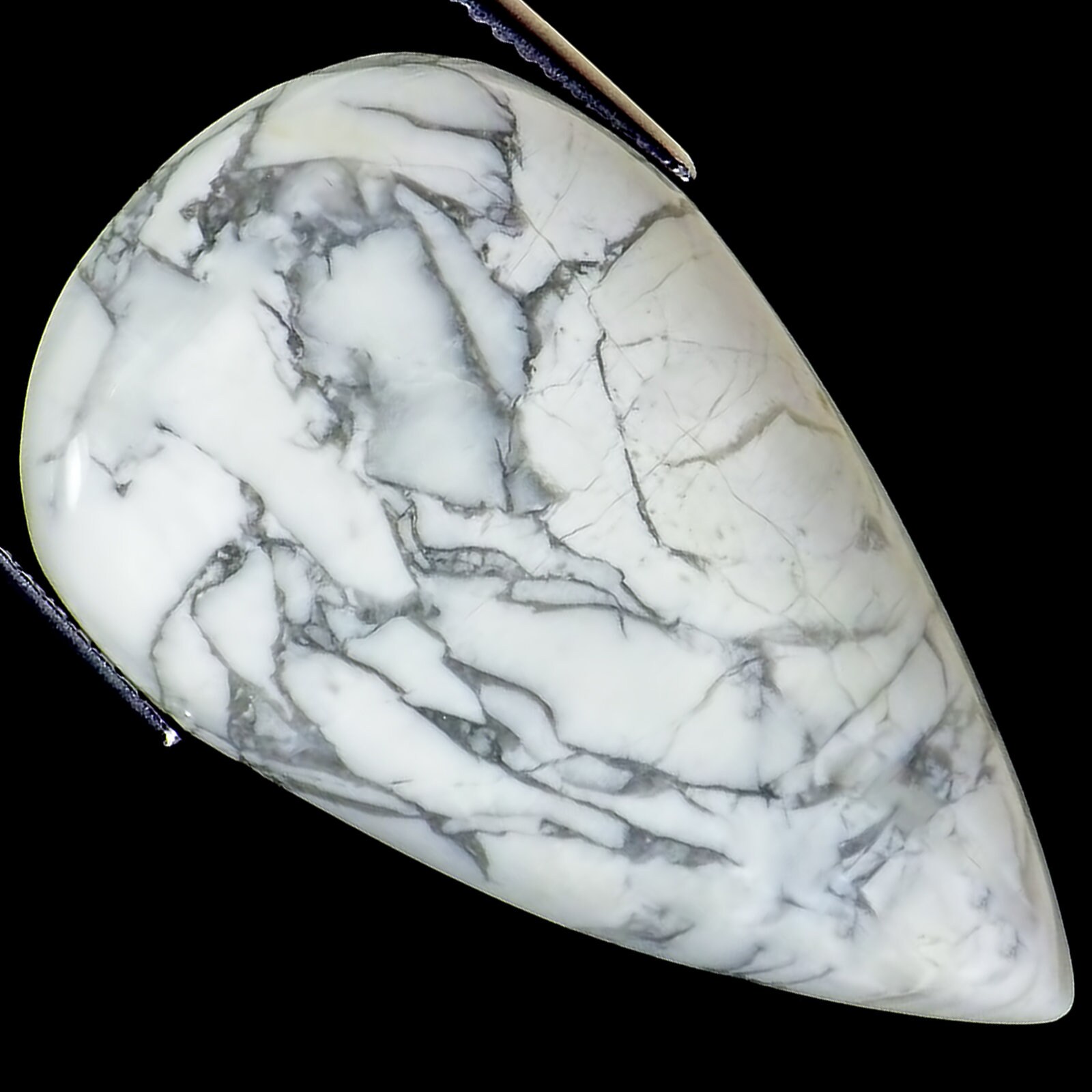 36.38 Ct Natural Howlite Gemstone Grey White Color Pear Cut - Etsy