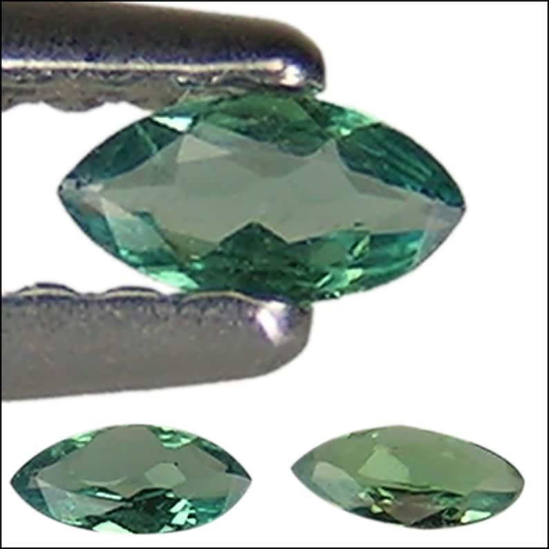 0.15 Ct / 2 PCS Natural Alexandrite Gemstone Green to Brown Color ...