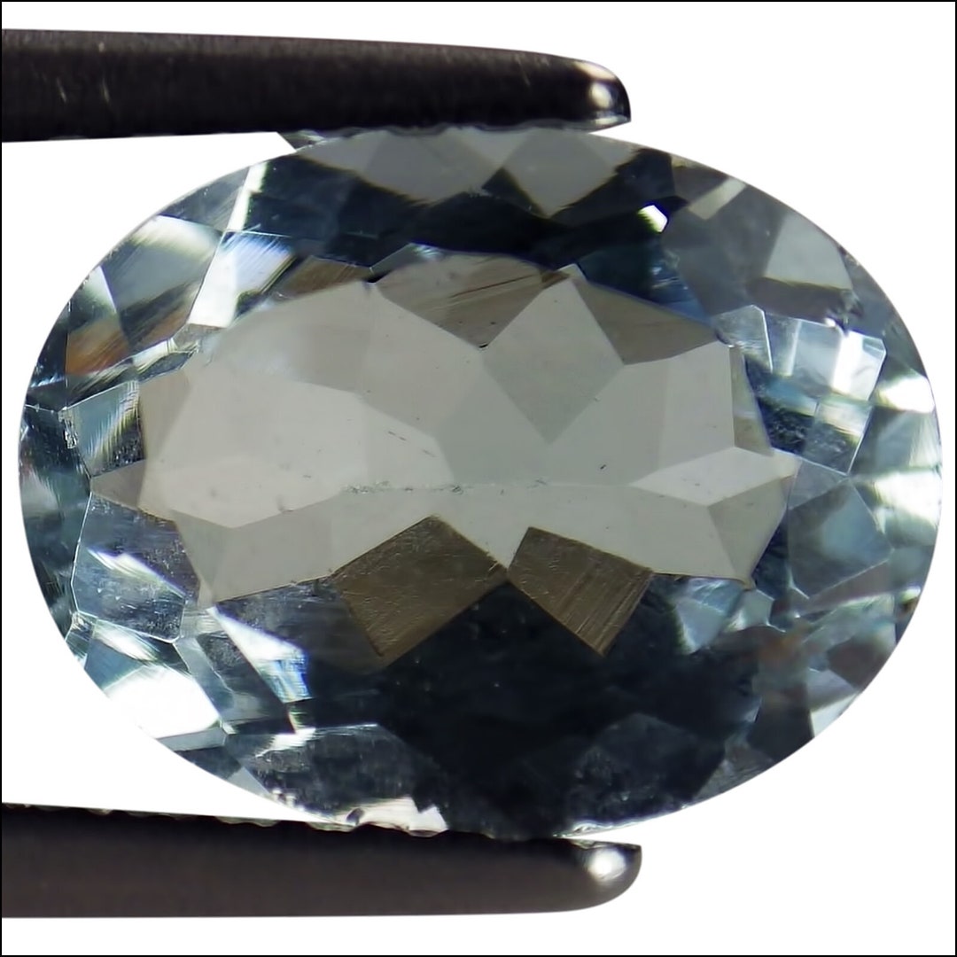 1.52 Ct Natural Aquamarine Gemstone Medium Blue Green Color Oval Cut ...