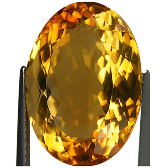 Gemstones Materials 13.30 Ct Natural Citrine Gemstone Golden Yellow ...