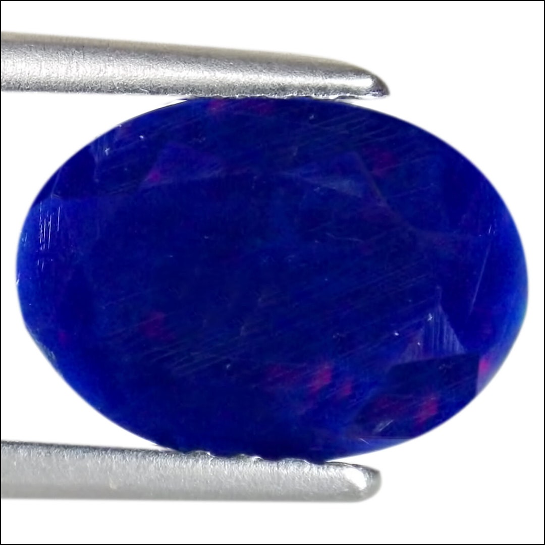 0.71 Ct Natural Ethiopian Blue Opal Gemstone Oval Faceted Cut - Etsy