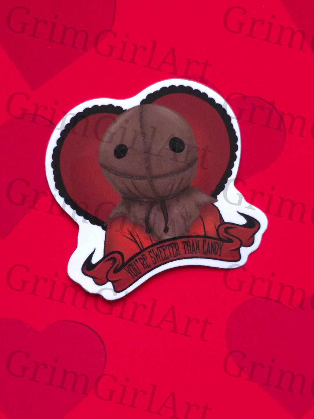 Horror Valentine Sticker - You're Sweeter Than Candy - Etsy