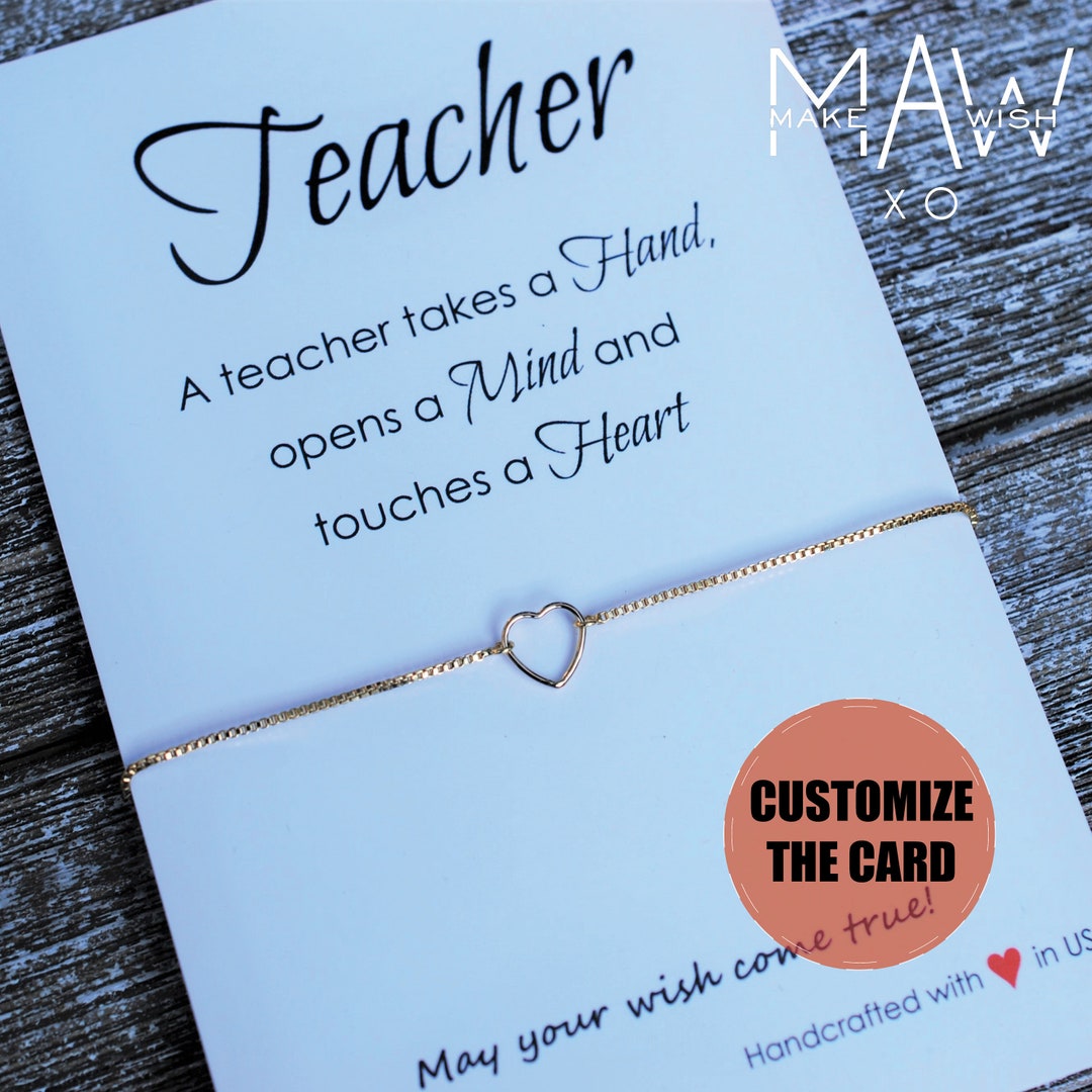 Teacher Gift Teacher Appreciation Gift Friendship Bracelet Birthday ...