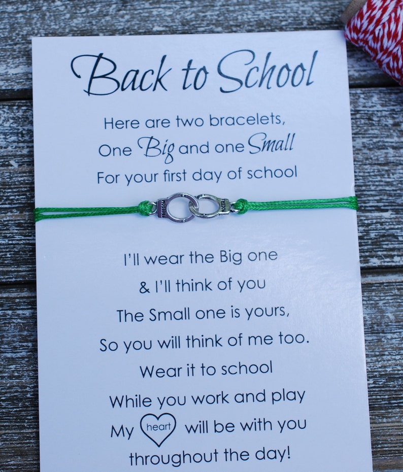 Back to School Bracelets First Day of School Bracelet Mommy and Me ...