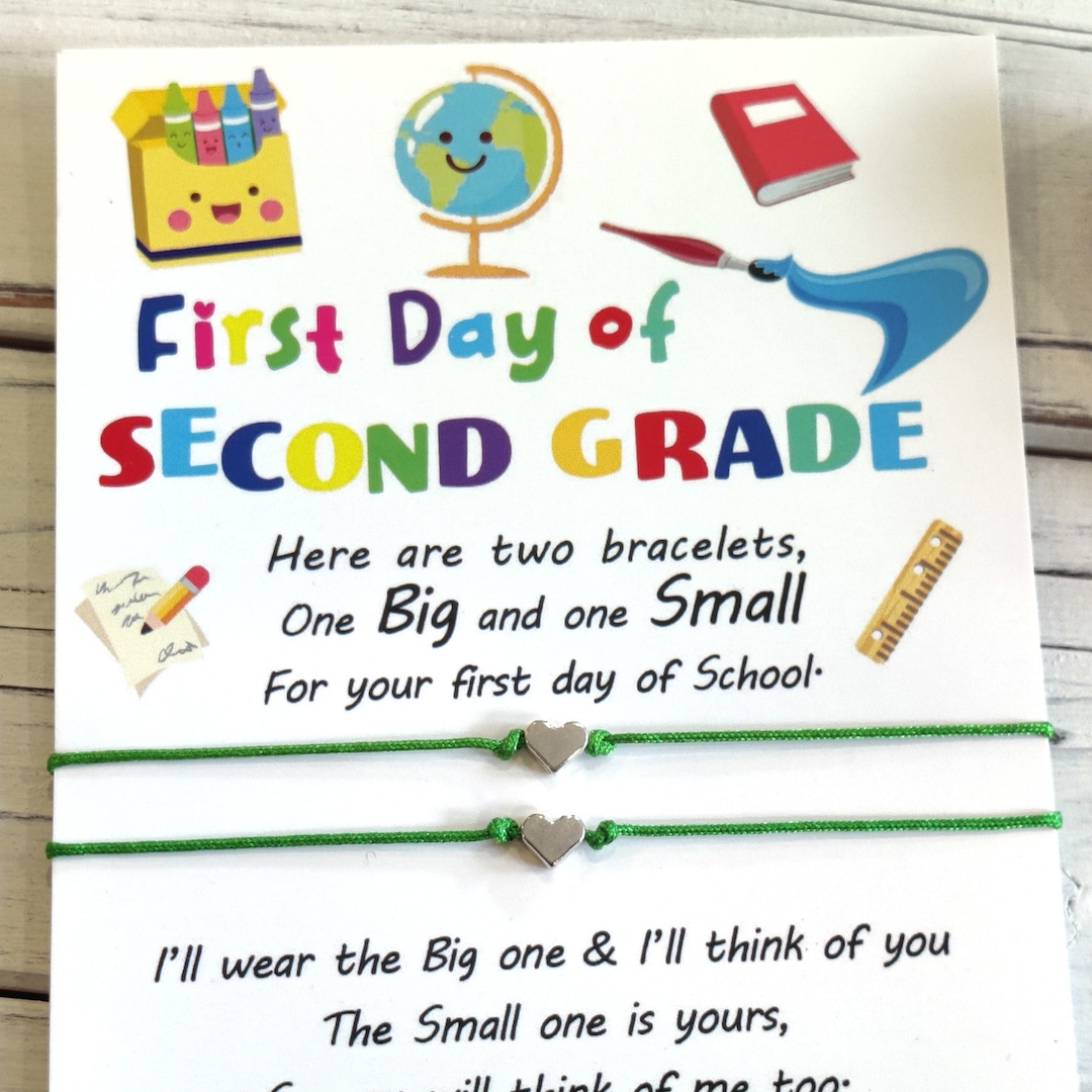 First Day of Second Grade Bracelets, Mommy and Me Bracelets, Mom and Me ...