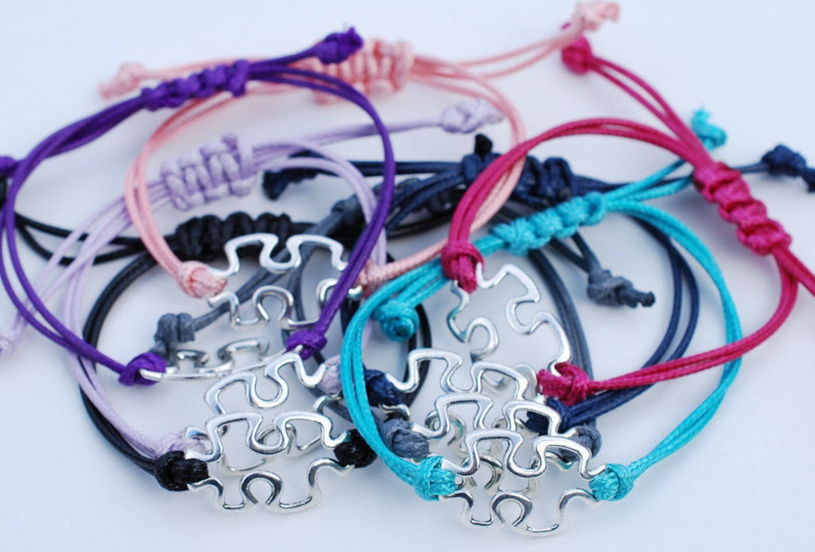 Autism Awareness Bracelet Autism Bracelet Friendship Bracelet Puzzle ...