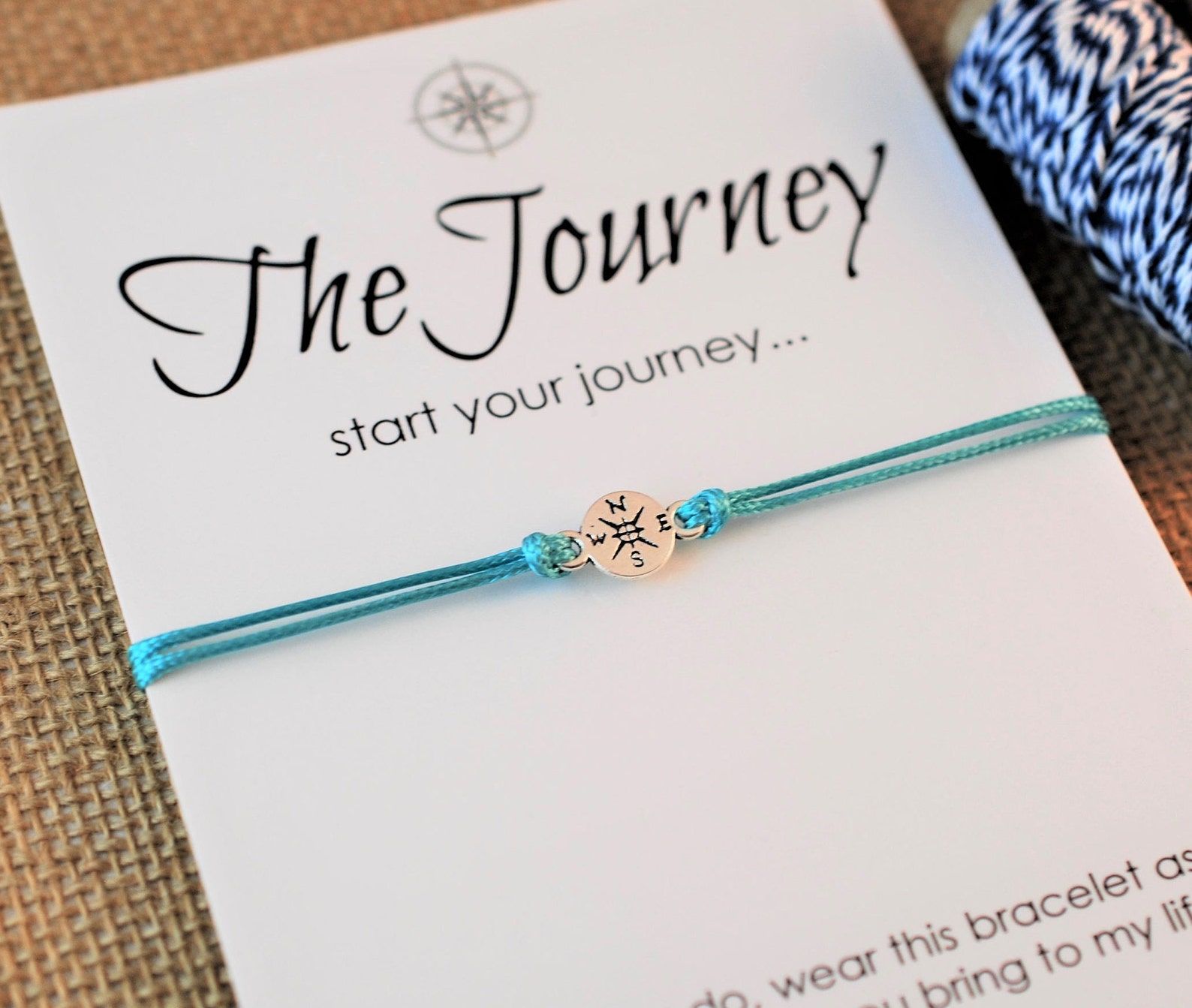Inspirational Friendship Bracelet Travel Gift Journey Wish | Etsy