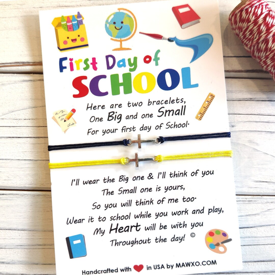 Back to School Bracelet, First Day of School Bracelet, Mommy and Me ...