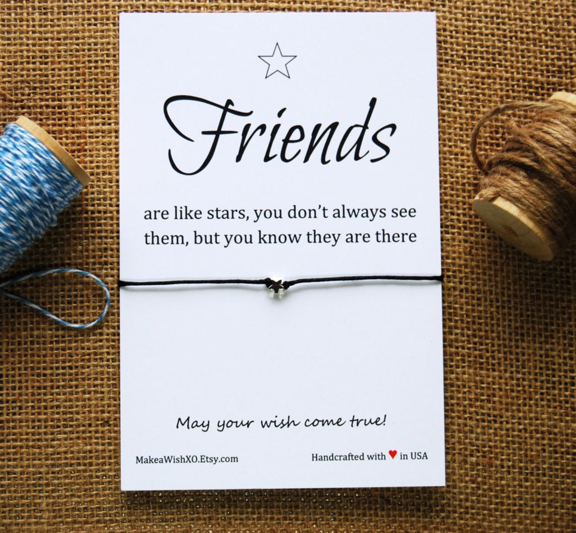 Friendship Bracelet Friends Are Like Stars Wishing Bracelet - Etsy