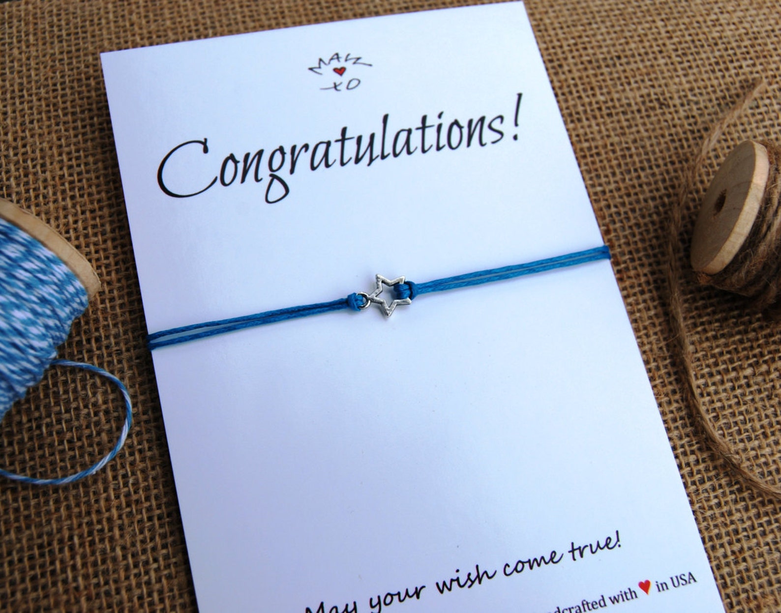 Congratulations Bracelet Make a Wish Bracelet ~ Star Charm Wishing ...