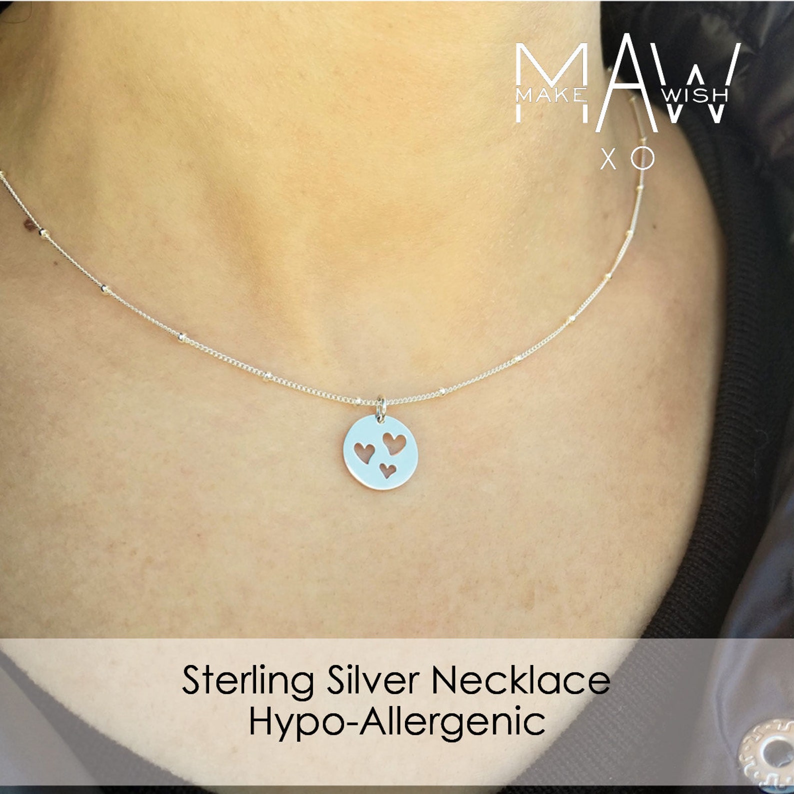 Mother Daughter Necklace Set Mommy and Me Sterling Silver Heart ...