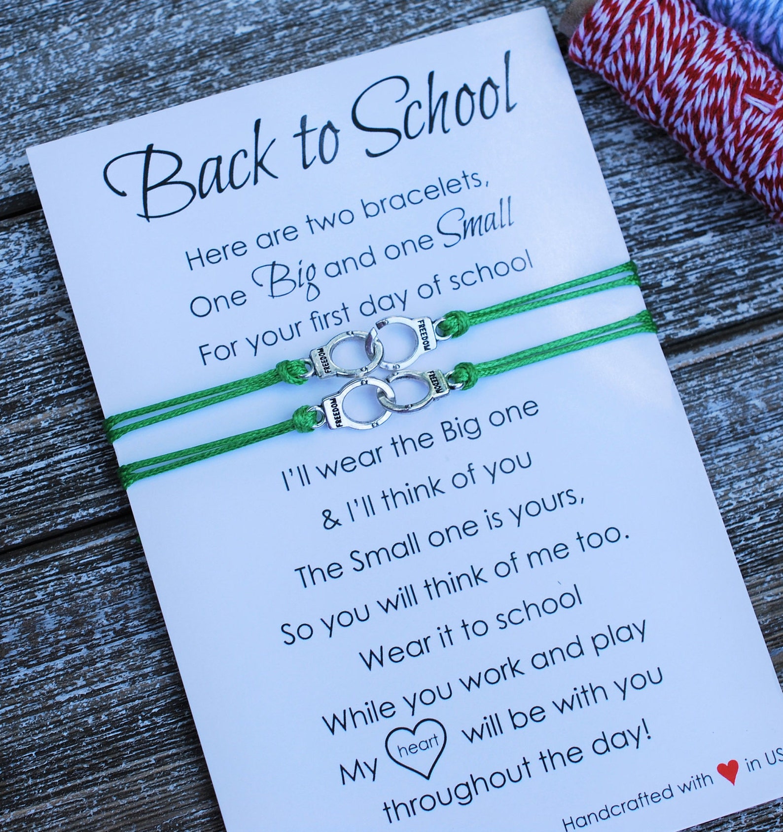 Back to School Bracelets First Day of School Bracelet Mommy | Etsy