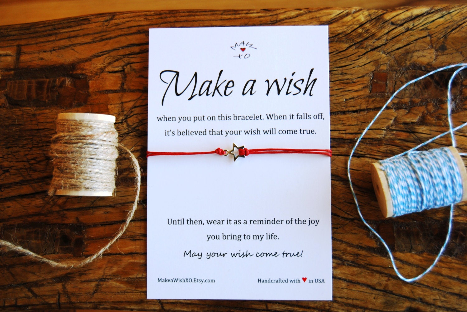 Friendship Bracelet Make a Wish Bracelet Star Charm BFF Wishing ...