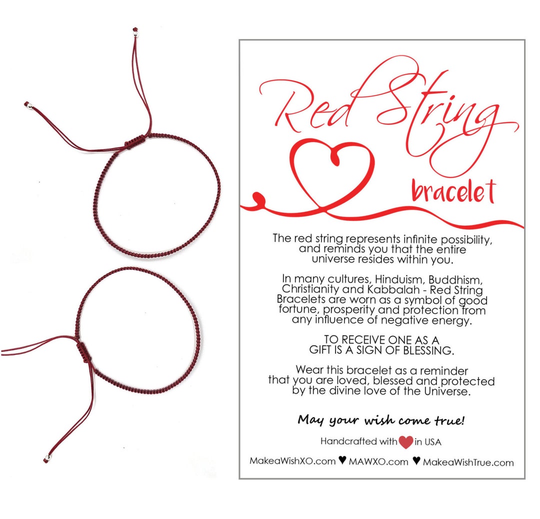 Couples Bracelet, Matching Bracelets, Red Thread Bracelet, Red String ...