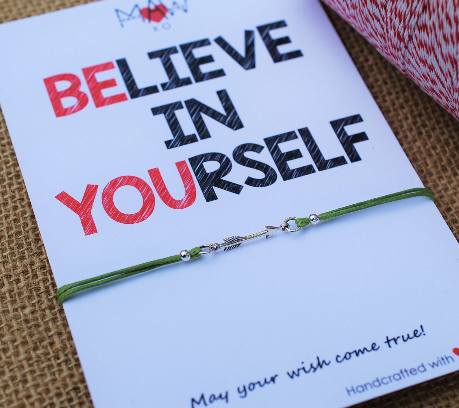 Inspirational Friendship Bracelet Believe in Yourself Quote Be - Etsy